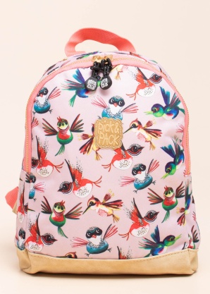 Pick & Pack seljakott Birds, Roosa | WEEKEND