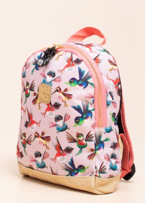 Pick & Pack seljakott Birds, Roosa | WEEKEND