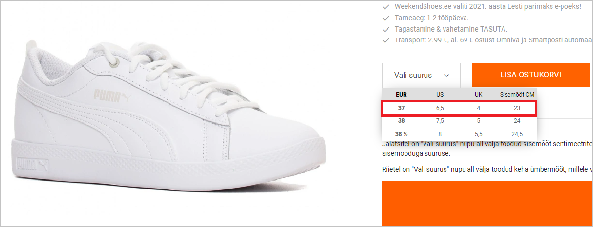 Kuidas valida jalanõude suurust? | Weekend.ee